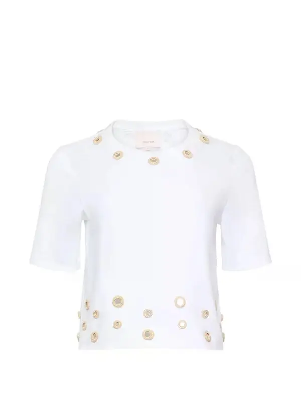 Cinq À Sept Bessy Crochet-embellished T-shirt - White