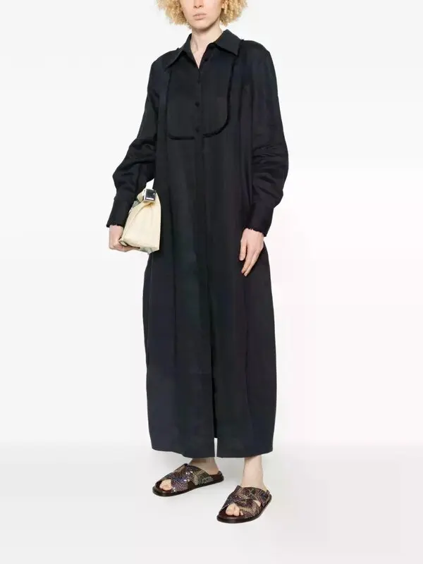 Agnona Ribbon Trim Shirt Dress