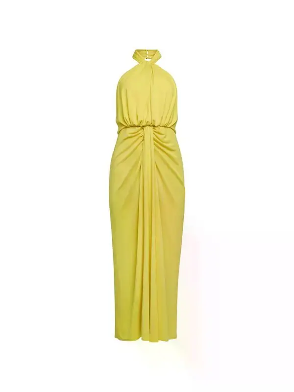 Cinq À Sept Kaily Halterneck Dress - Yellow