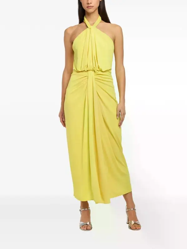 Cinq À Sept Kaily Halterneck Dress - Yellow