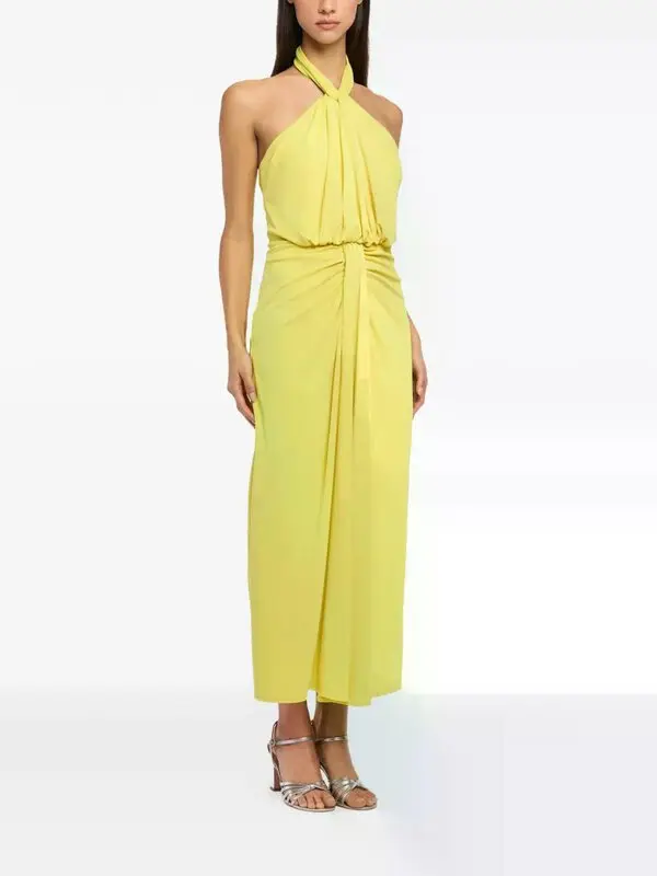 Cinq À Sept Kaily Halterneck Dress - Yellow