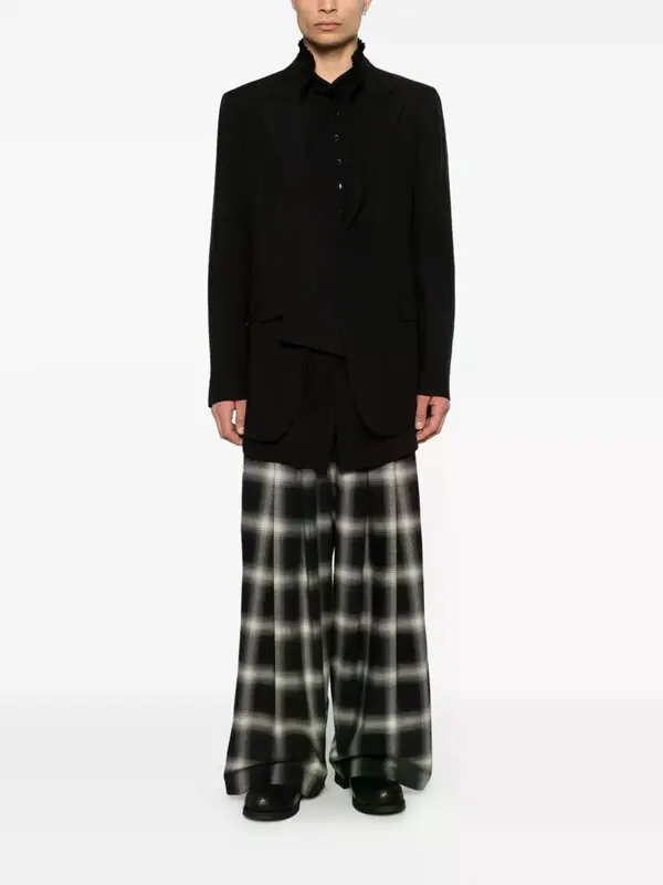 Yohji Yamamoto Sleeveless Tie Detailed Top