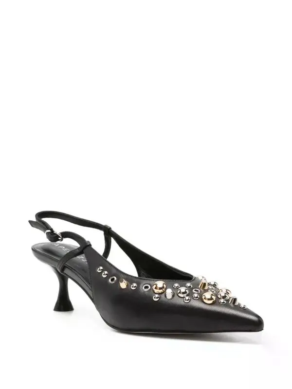 APEPAZZA Stud-embellished Pumps - Black