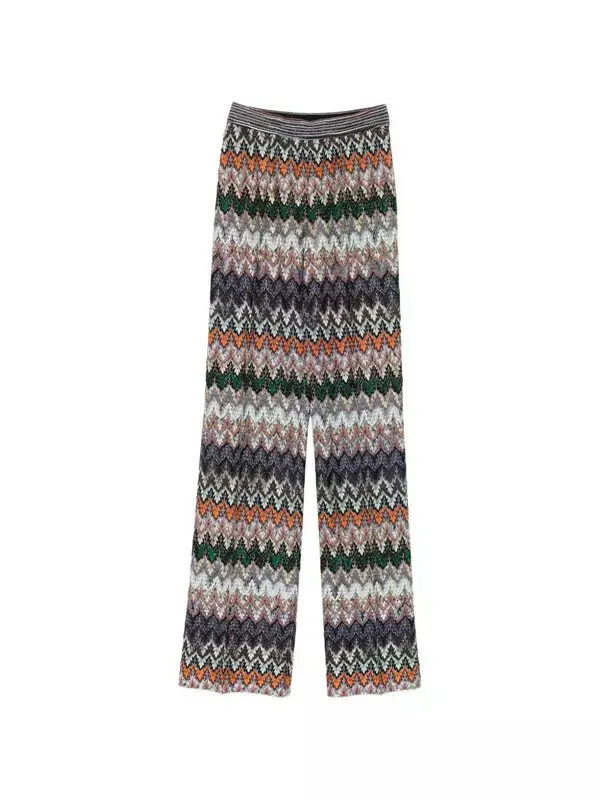 Missoni Raschel Knit Wide Leg Trousers - Green