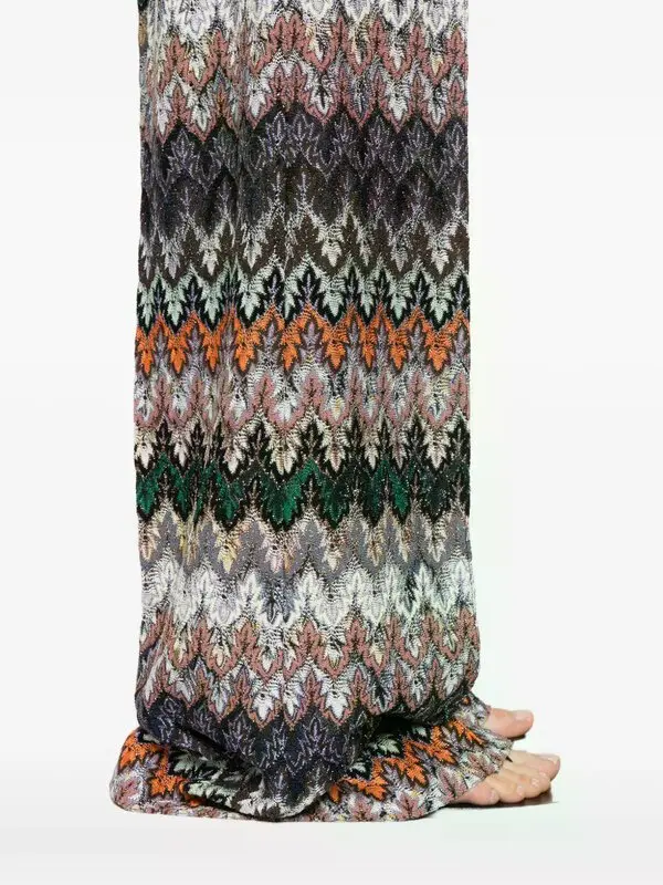 Missoni Raschel Knit Wide Leg Trousers - Green