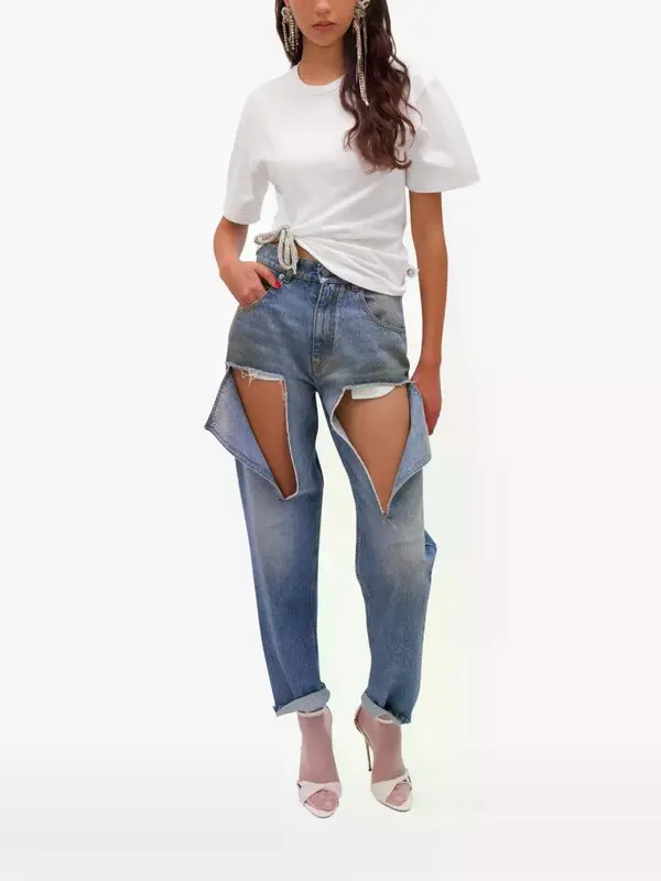 AREA Crystal Knot T-shirt - White