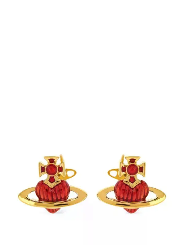 VIVIENNE WESTWOOD Bas Relief Heart Earrings - Gold