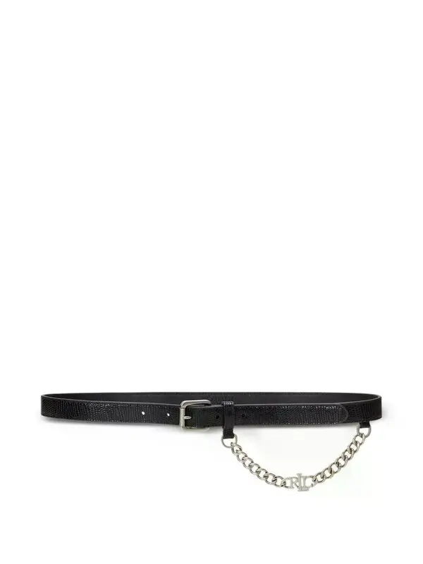 Ralph Lauren Chain-detail Buckle Belt - Black