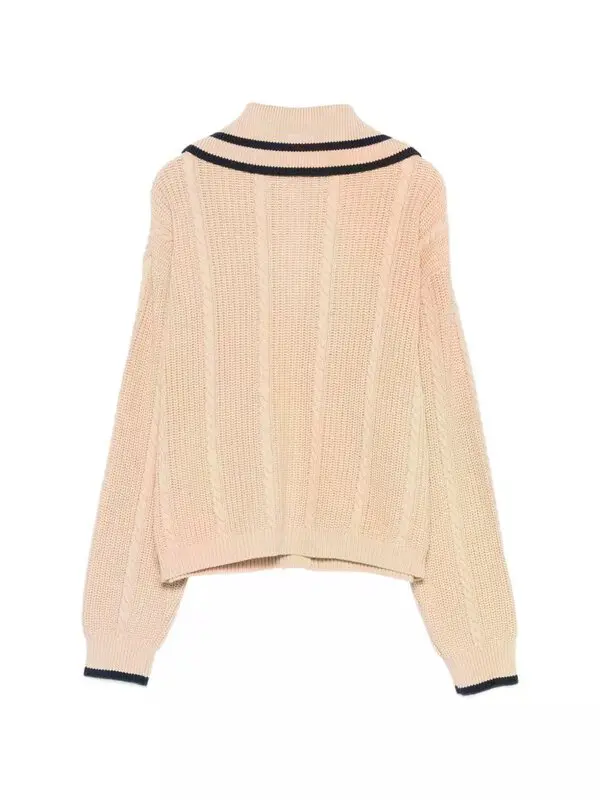 Liu Jo Collared Cable-knit Cardigan