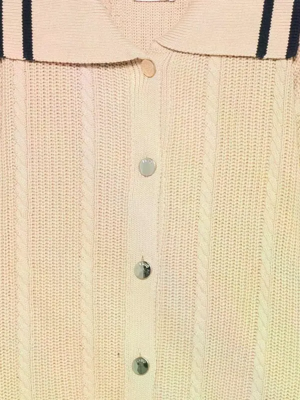 Liu Jo Collared Cable-knit Cardigan