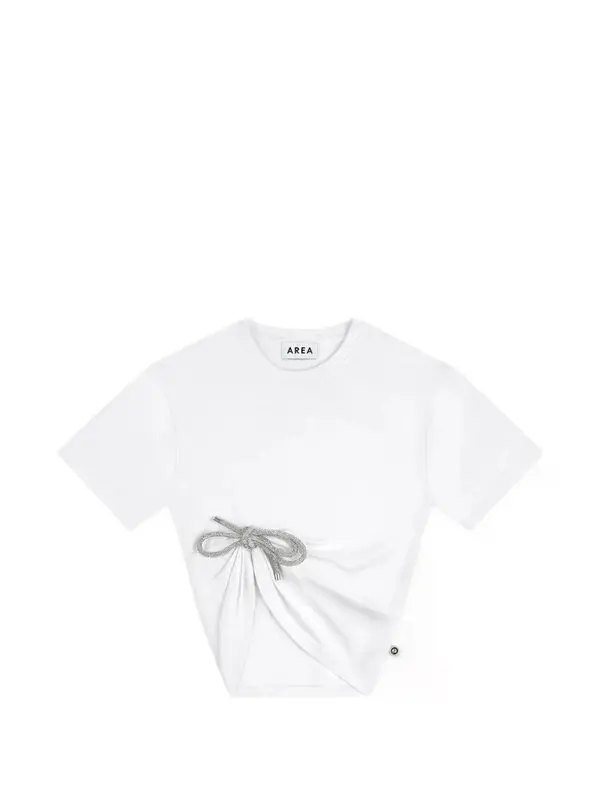 AREA Crystal Knot T-shirt - White