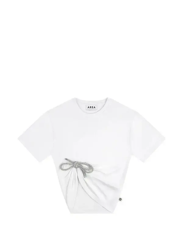 AREA Crystal Knot T-shirt - White