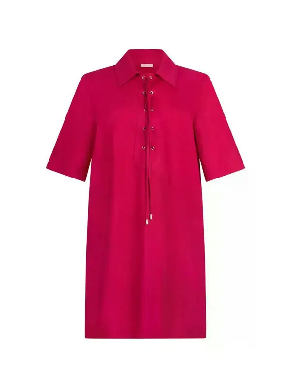 Liu Jo Poplin Dress With Lace-up Detail