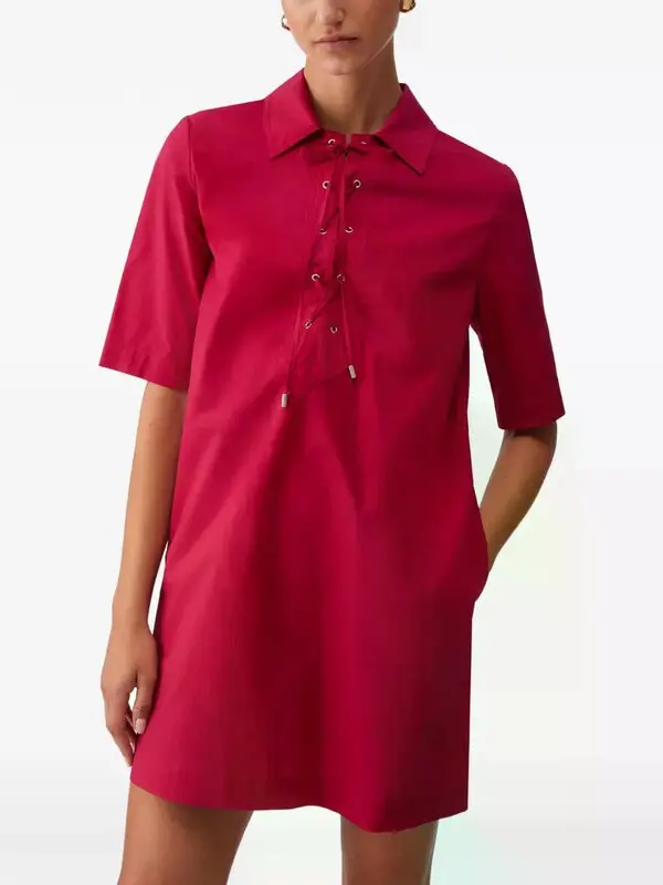 Liu Jo Poplin Dress With Lace-up Detail