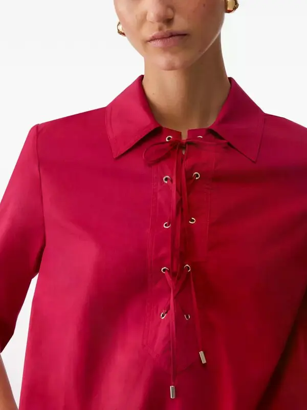 Liu Jo Poplin Dress With Lace-up Detail