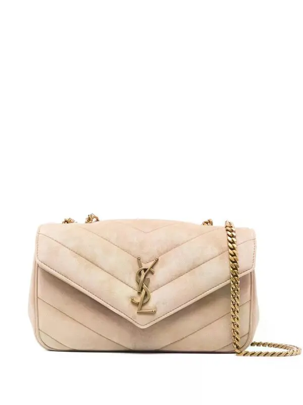 Saint Laurent Small Lou Lou Logo-plaque Cross Body Bag - Neutrals