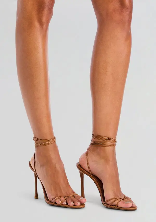 Retrofete Lucia Strappy Leather Sandals - Brown
