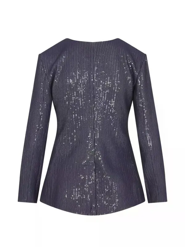 Giorgio Armani Embellished Long-sleeve Jacket - Purple