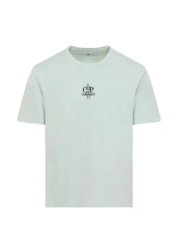 C.P. COMPANY 1020 Jersey Short Sleeve Embroidery T-shirt - Blue