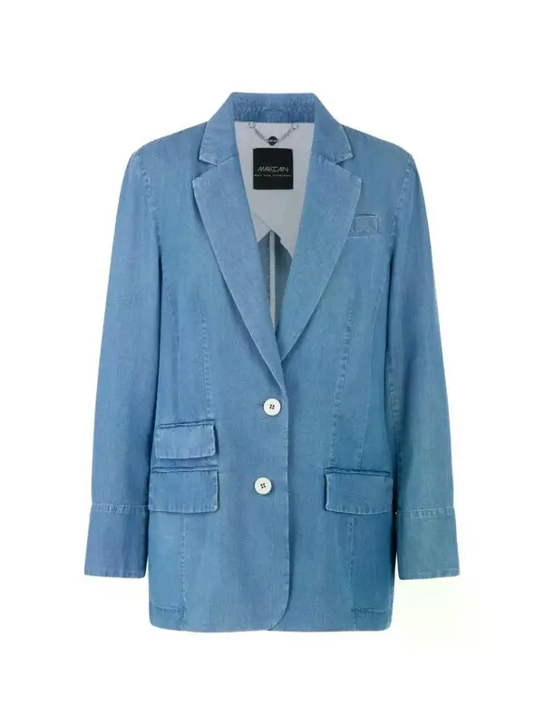 MARCCAIN Pocket Button Oversized Blazer - Blue