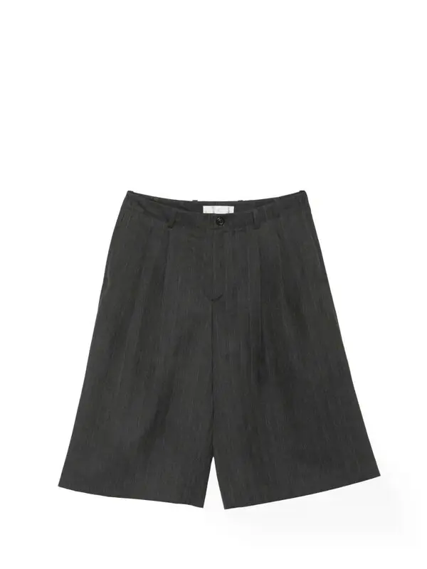 Our Legacy Pinstriped Split Shorts - Grey