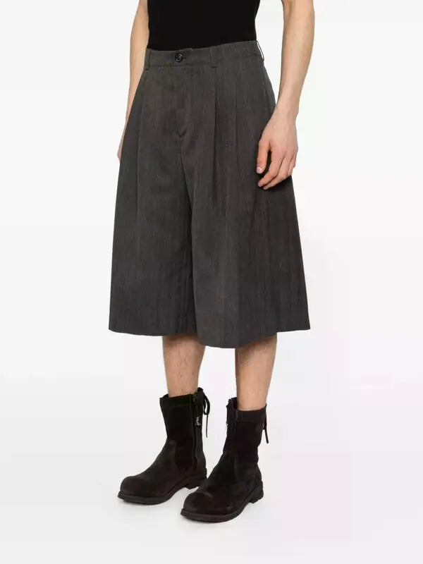 Our Legacy Pinstriped Split Shorts - Grey