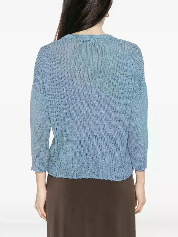 BASE V-neck Knit Sweater - Blue
