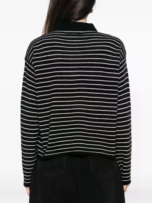 BEYOU Striped Buttoned Polo Shirt