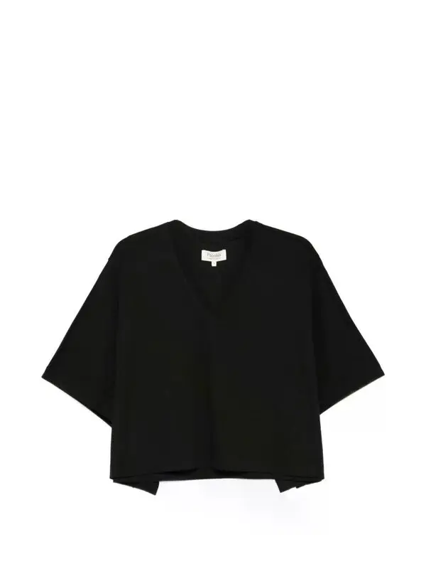 PSOPHIA V-neck Short-sleeved T-shirt - Black