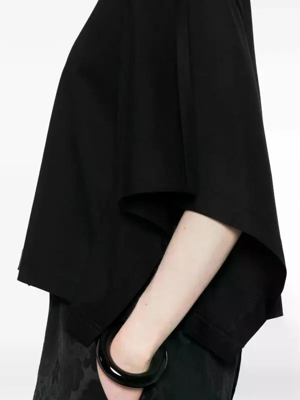 PSOPHIA V-neck Short-sleeved T-shirt - Black