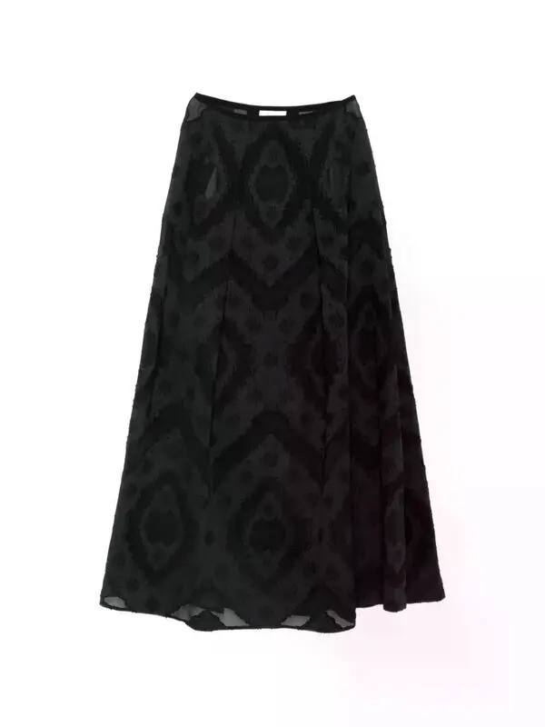 Agnona Jacquard A-line Long Skirt