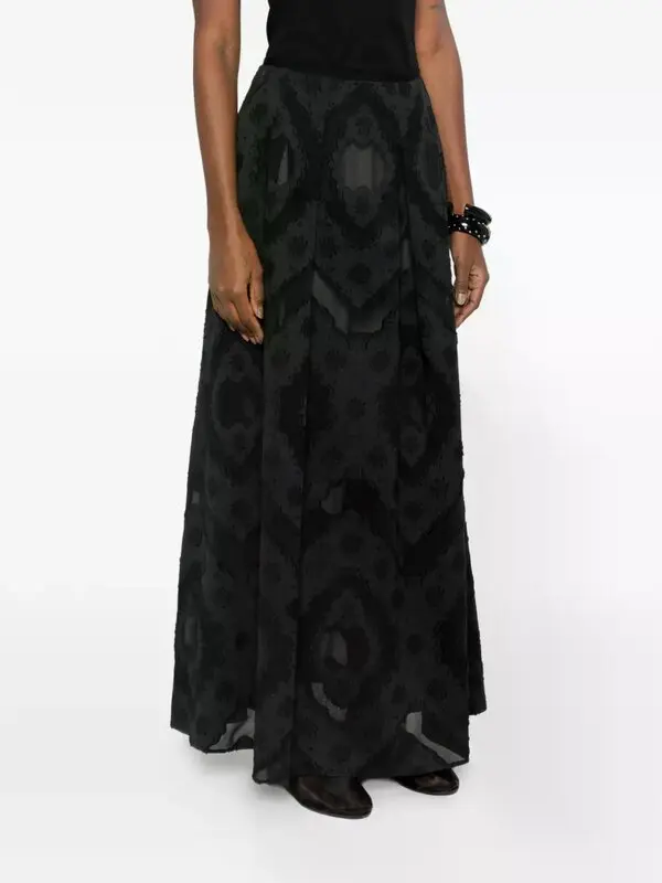 Agnona Jacquard A-line Long Skirt