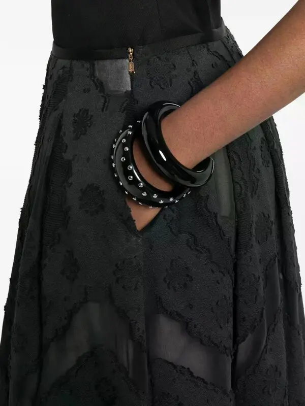 Agnona Jacquard A-line Long Skirt