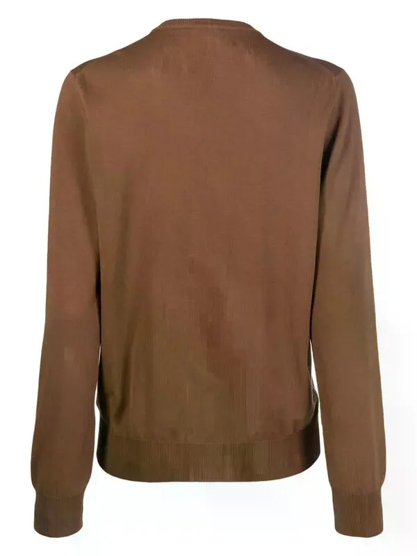 BARBA NAPOLI Crew-neck Cotton Jumper - Brown