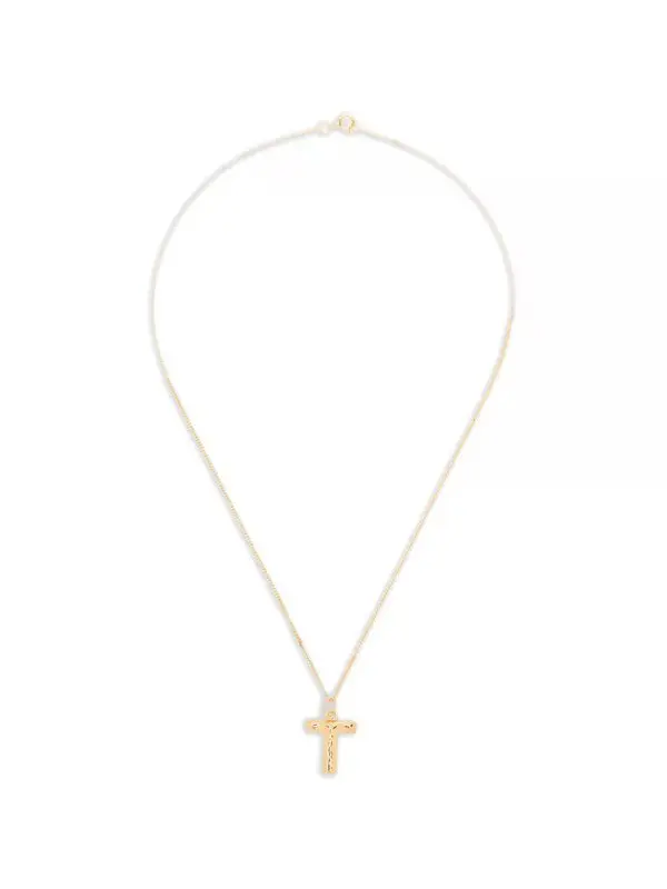 Completedworks Textured T Necklace - Gold