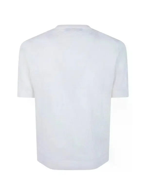 FILIPPO DE LAURENTIIS Short-sleeve Textured T-shirt - White