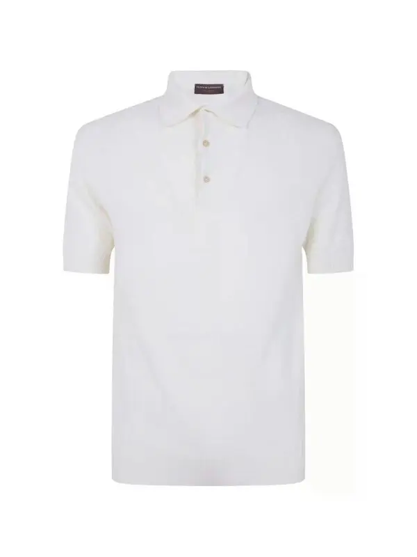 FILIPPO DE LAURENTIIS Textured Short-sleeve Polo Shirt