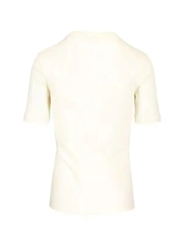 Maison Kitsuné Ribbed Knit T-shirt - Neutrals