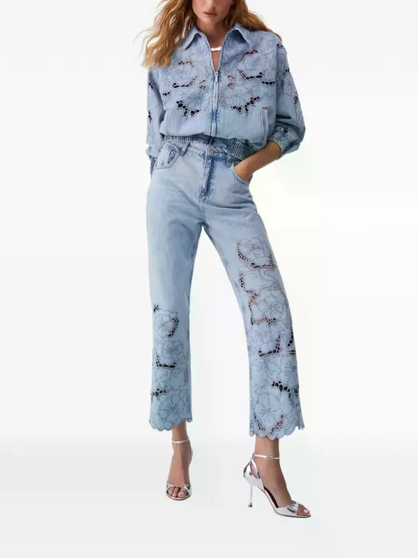Liu Jo Open-work Embroidery Jeans