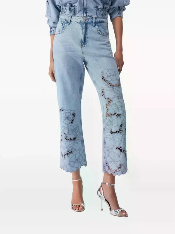Liu Jo Open-work Embroidery Jeans