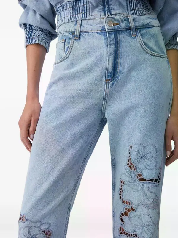 Liu Jo Open-work Embroidery Jeans