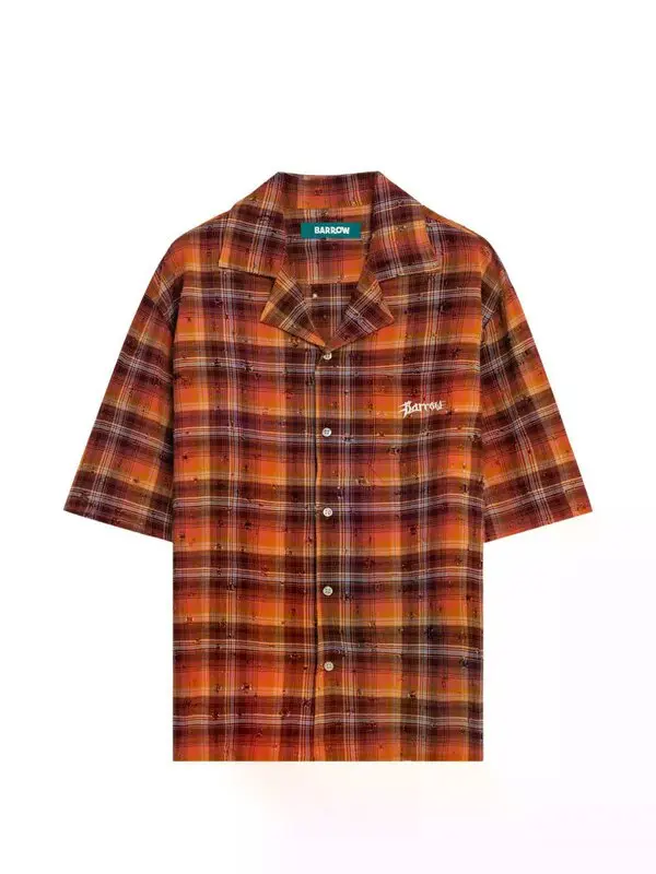 BARROW Plaid Shirt - Orange
