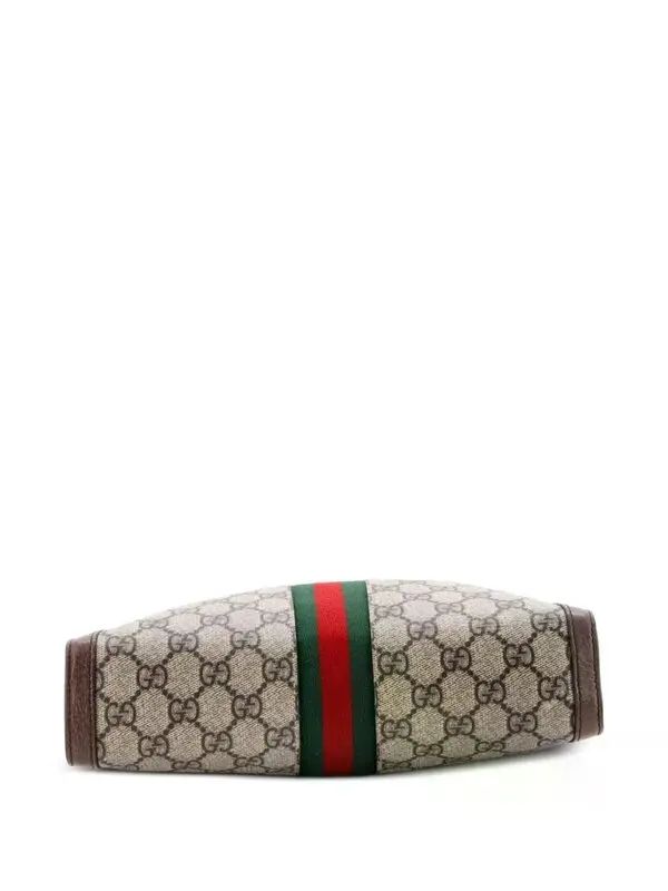 Gucci Ophidia Gg Coated Canvas Medium Clutch