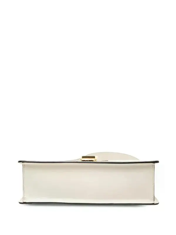 Gucci Small Leather Sylvie Web Satchel - White