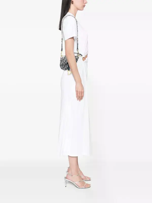 Dior 2019 Micro Oblique Canvas Saddle Bag - Blue