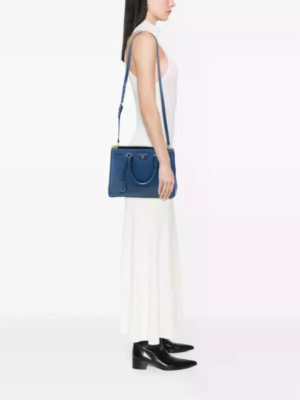Prada Medium Saffiano Lux Galleria Double Zip Satchel