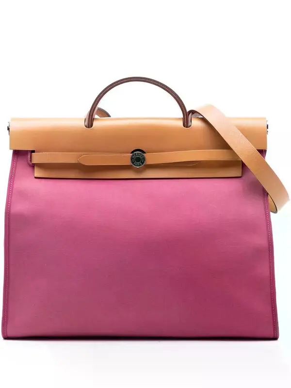Hermès 2009-2014 Toile Herbag Zip 31 Satchel - Brown