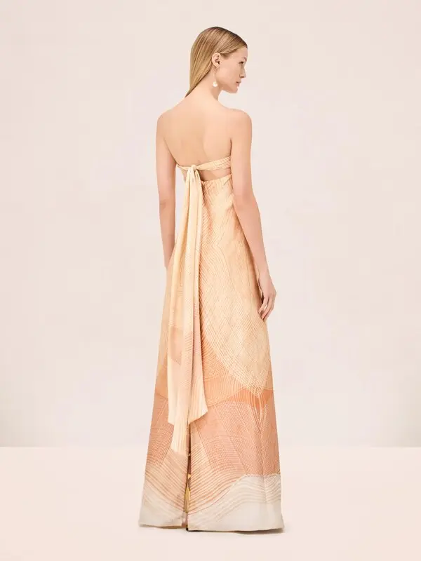 Alexis Dianne Strapless Maxi Dress - Melon