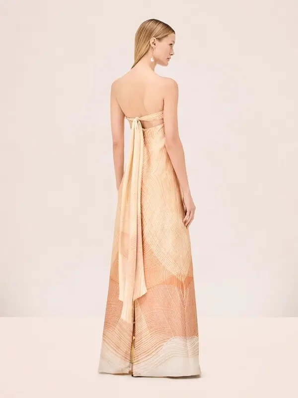 Alexis Dianne Strapless Maxi Dress - Melon