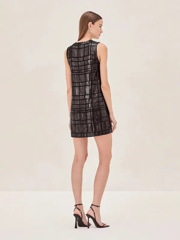 Alexis Emani Sequined Mini Dress - Black